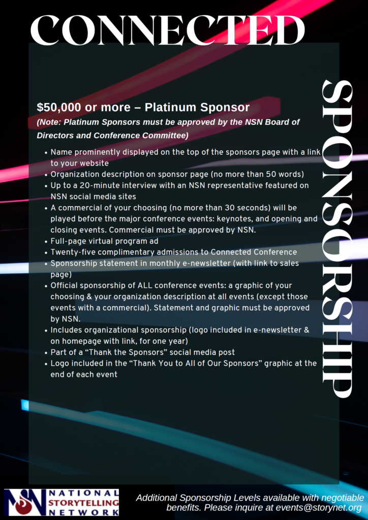 Sponsorship, Vendor & Advertising Opportunities - National Storytelling ...